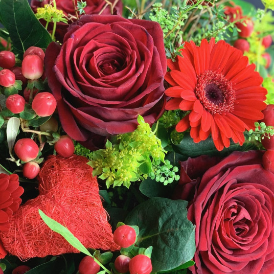 Bouquet rouge passion, Des Lys & Délices, Sion